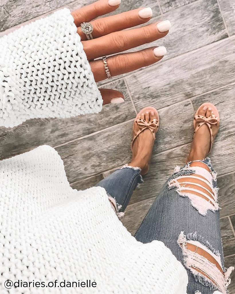 Key West Crew Cotton Sweater - Beach Sky | Wooden Ships